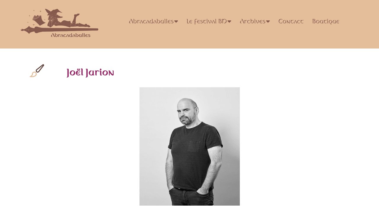 Présentation du dessinateur de bande dessinée JOËL JURION